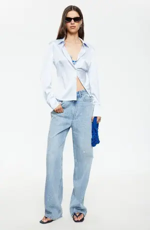 Lioness Diamante Wide Leg Jeans