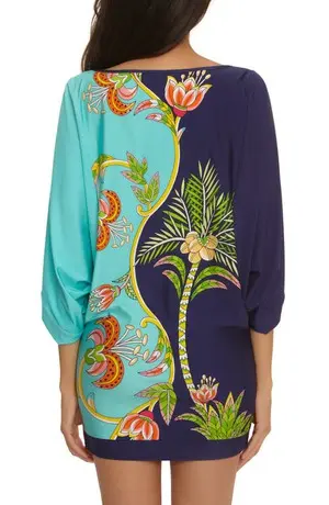 Trina Turk Flamingo Print Cover-up Dress