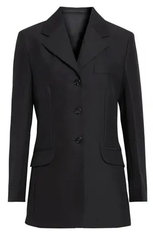 JIL SANDER Wool & Mohair Tailored Coat