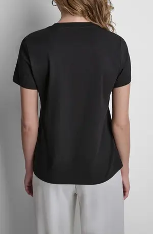Dkny Manhattan Graphic Cotton Blend T-shirt - Black