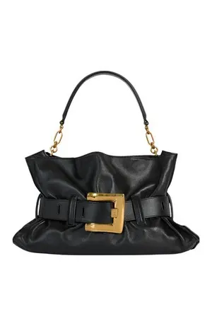 Balmain Medium Anthem Bag In Smooth Leather - Black