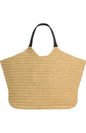 Balmain Crochet Tote Bag With Embossed Logo