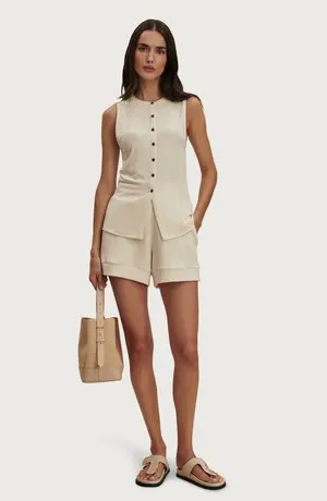 Varley Latia Button-up Tank - Birch