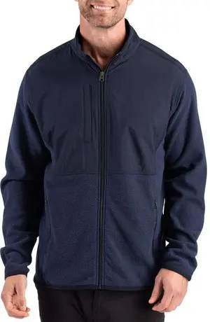 CBUK BY CUTTER & BUCK Hunts Point Epic Comfort Mixed Media Jacket - Navy Blue