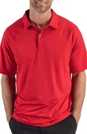 CBUK BY CUTTER & BUCK Prospect Epic Confidence Textured Performance Polo - Red