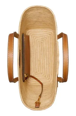 Tory Burch Ella Small Structured Straw Tote