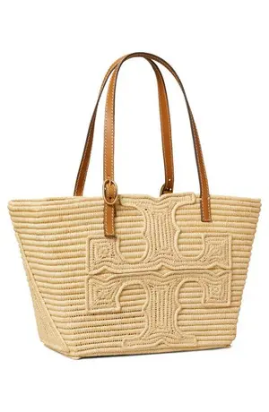 Tory Burch Ella Small Structured Straw Tote