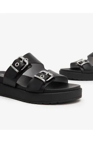 NEROGIARDINI Platform Wedge Slide Sandal