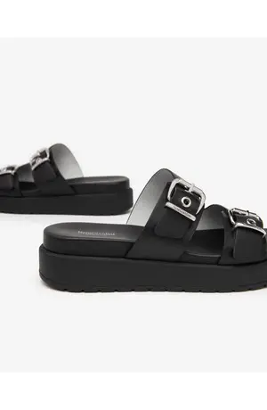 NEROGIARDINI Platform Wedge Slide Sandal