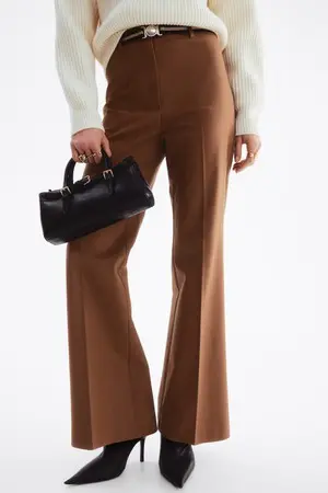 H&m Belted Bootcut Trousers