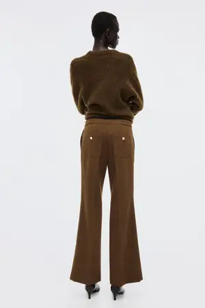 H&m Flared Tailored Trousers