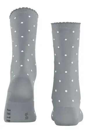 Falke Spike Polka Dot Crew Socks - Silver
