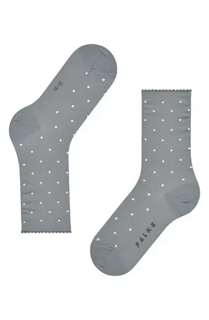 Falke Spike Polka Dot Crew Socks - Silver