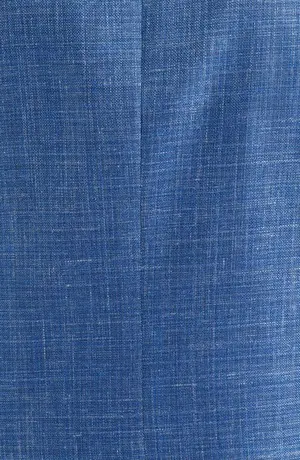 JACK VICTOR Morton Contemporary Fit Slub Wool & Silk Blend Sport Coat - Blue