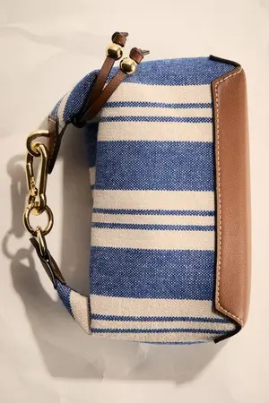 H&m Small Canvas Handbag With Buckle Detail
