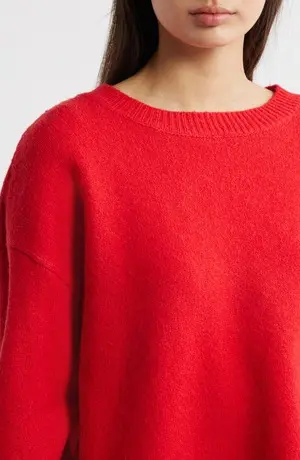 Princess Polly Ryanna Crewneck Sweater With Drop Shoulders And Ribbed Trim