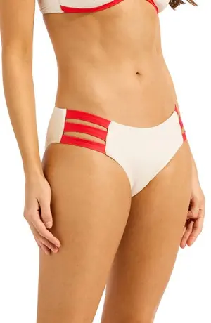 Seafolly Multi-strap Hipster Bikini Bottoms - Ecru