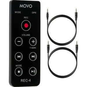 MOVO Rec-4 Wired Remote Control - Black