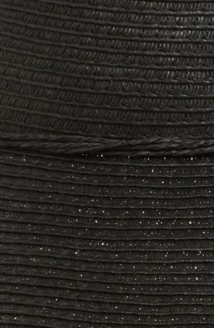 Nordstrom Packable Straw Sun Hat - Black