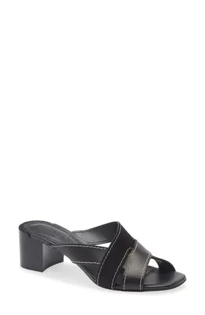 TOD'S Block Heel Slide Sandals
