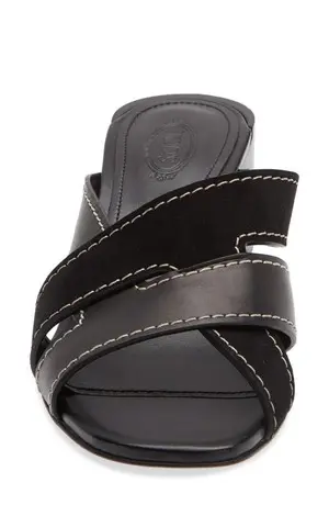 TOD'S Block Heel Slide Sandals