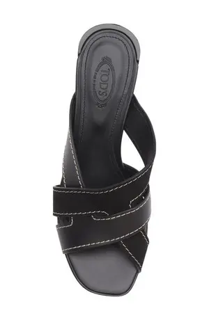 TOD'S Block Heel Slide Sandals