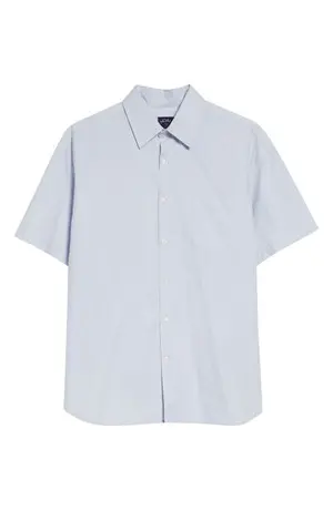 NOAH Oversize Short Sleeve Cotton Poplin Button-up Shirt