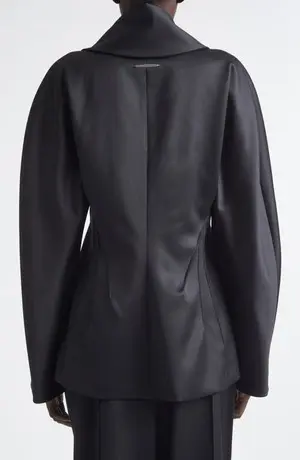 GRACE LING Padlocks Wool Blend Satin Blazer
