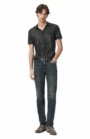 John Varvatos Olivari Slub Cotton Piqué Polo