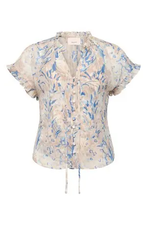 Cinq À Sept Jenise Daisy Swirl Top - Neutral Multi