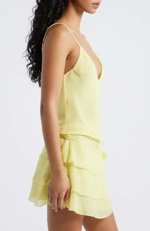 BELLA VENICE Sila Deep V-neck Camisole - Yellow