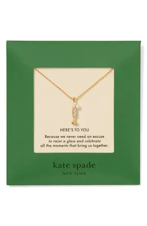 Kate Spade New York Here's To You" Pendant Necklace