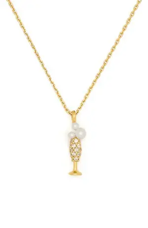 Kate Spade New York Here's To You" Pendant Necklace - Cream Multi
