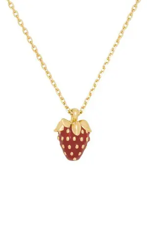Kate Spade New York Strawberry Pendant Necklace - Red.
