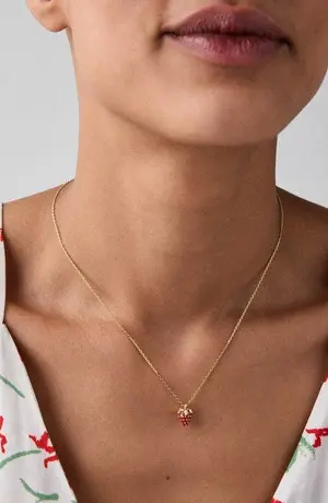 Kate Spade New York Strawberry Pendant Necklace