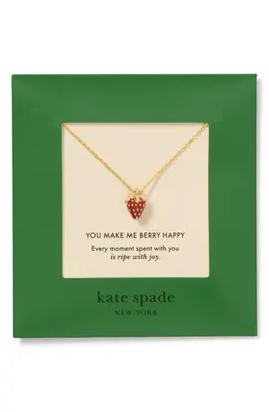 Kate Spade New York Strawberry Pendant Necklace