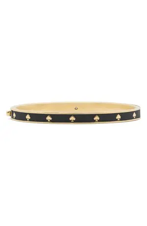 Kate Spade New York Spot The Spade Enamel Bangle Bracelet - Black