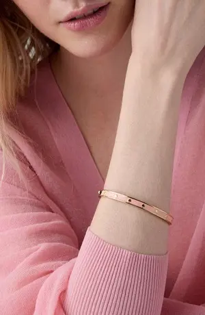 Kate Spade New York Spot The Spade Enamel Bangle Bracelet - Pink