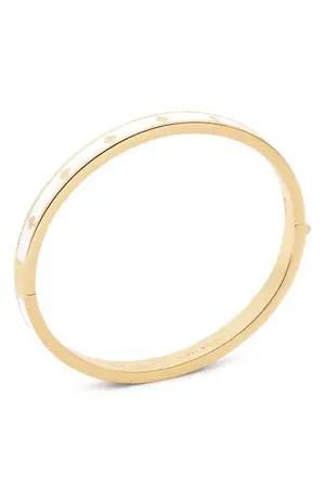 Kate Spade New York Spot The Spade Enamel Bangle Bracelet - White