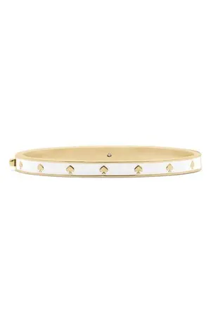 Kate Spade New York Spot The Spade Enamel Bangle Bracelet - White