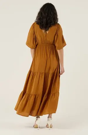 CACHE COEUR Claudette Maternity Maxi Dress - Camel