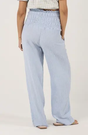 CACHE COEUR Myriam Maternity Smocked Pants - Blue