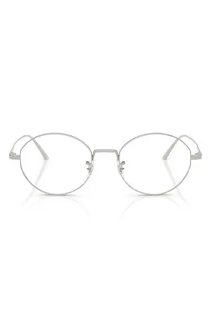 Oliver Spencer Khaite Oval Optical Frames - Silver/clear