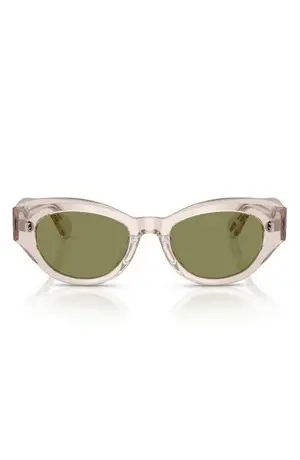 Oliver Spencer Lerrue Oval Sunglasses - Linen/green