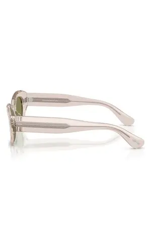 Oliver Spencer Lerrue Oval Sunglasses - Linen/green