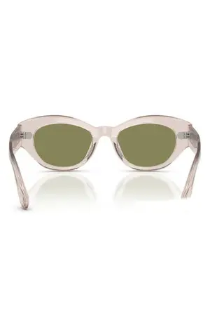 Oliver Spencer Lerrue Oval Sunglasses - Linen/green