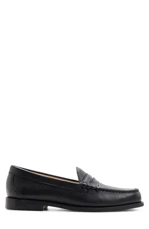 G.H.BASS Berkeley Penny Loafer - Tumbled Open Black