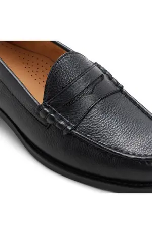G.H.BASS Berkeley Penny Loafer - Tumbled Open Black