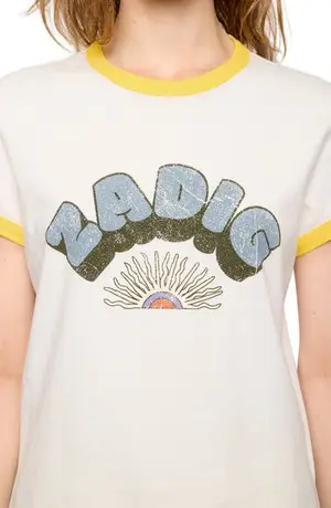 Zadig&Voltaire Logo Graphic Ringer Tee