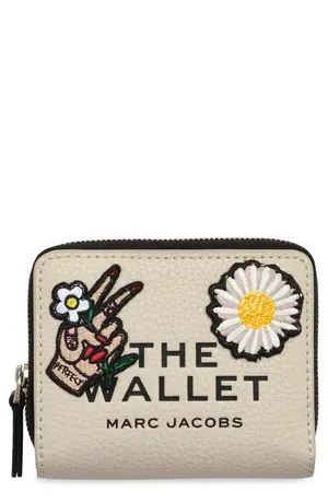 Marc Jacobs The Mini Compact Wallet Cloud White Multi